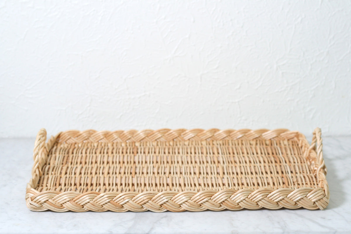 French Wicker Serving Tray — Flotsam + Fork