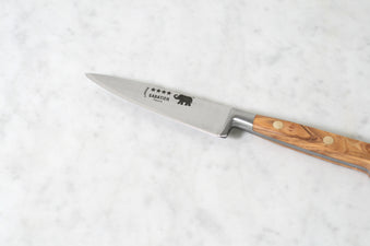 Sabatier 4" Paring Knife Carbon Steel with Olivewood Handle — Flotsam ...